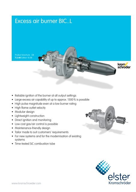 Excess air burner BIC..L