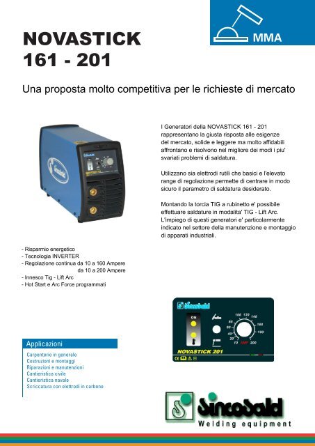 NOVASTICK 161 - 201 - Sincosald Srl