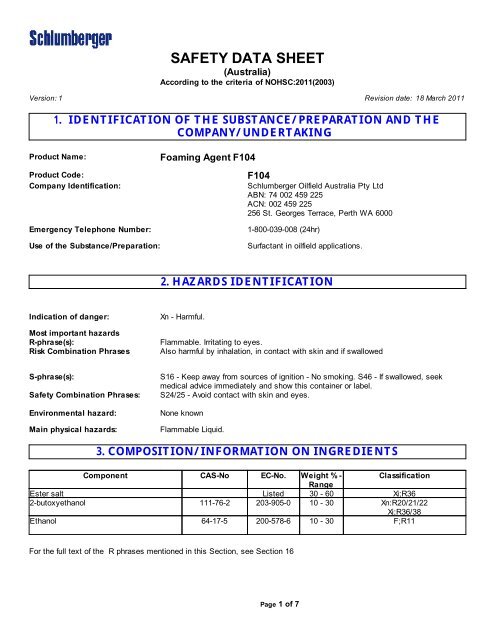 SAFETY DATA SHEET - Santos