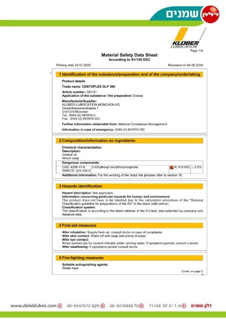 centoplex glp 500 - Delkol