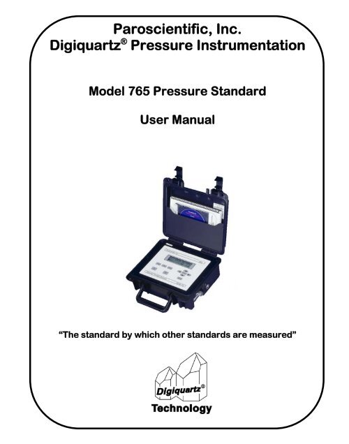 Product User's Manual - Paroscientific, Inc.