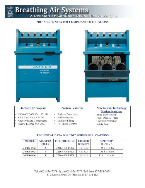 â dfâ series nfpa 1901 compliant fill - Breathing Air Systems