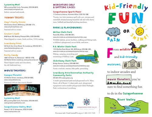 Kid Friendly Fun Brochure FInal.indd - The Children's Museum