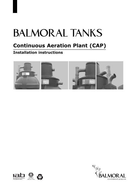 Installation manual - CAP - Balmoral Group