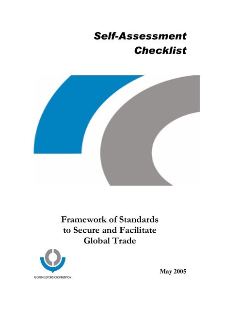 SAFE Self-Assessment checklist - WCO