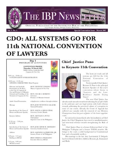 IBP Newsletter - Nov. 2006 - Integrated Bar of the Philippines