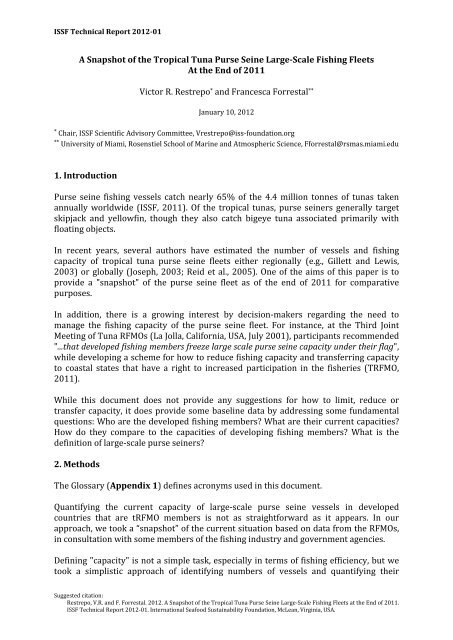 A Snapshot of the Tropical Tuna Purse Seine Large-Scale Fishing ...