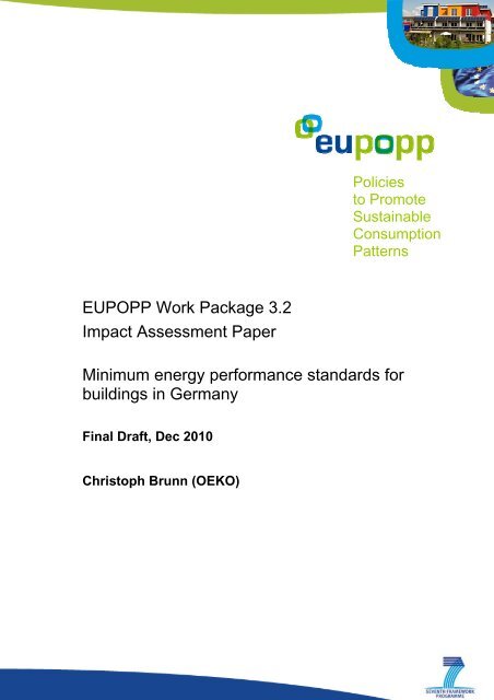 Minimum energy performance standards for buildings ... - Eupopp.net