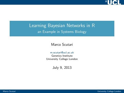 Learning Bayesian Networks in R - an Example in Systems ... - bnlearn