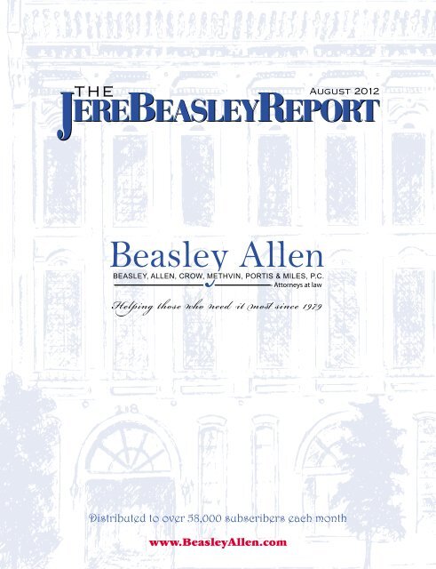 Jere Beasley Report, August 2012