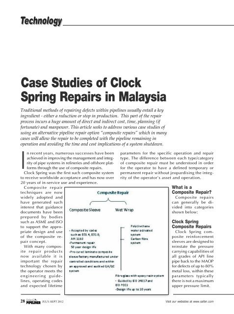 Case Studies of Clock Spring Repairs in Malaysia