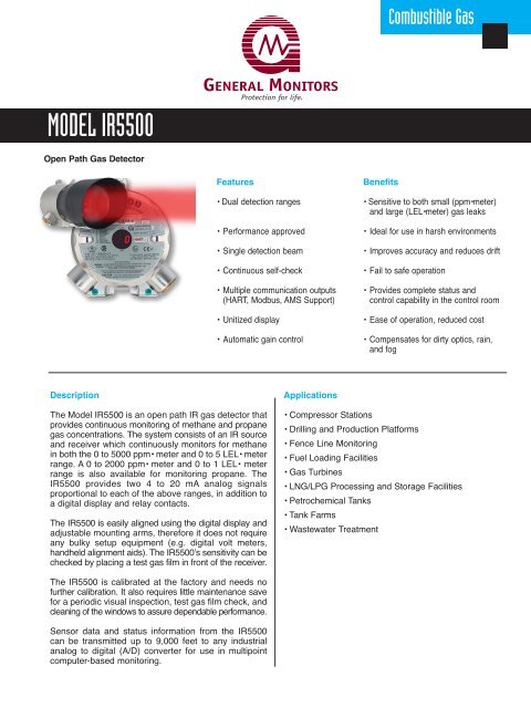 IR5500 Open Path Gas Detector