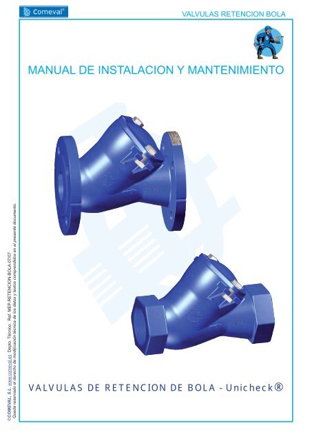 MANUAL DE INSTALACION Y MANTENIMIENTO - COMEVAL