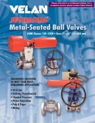 Velan Torqseal Triple-Offset Metal-Seated Butterfly Valves