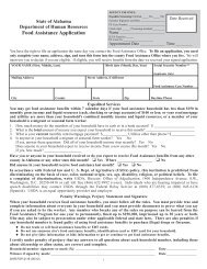 Food Stamp Application - Alabama Department of Human Resources