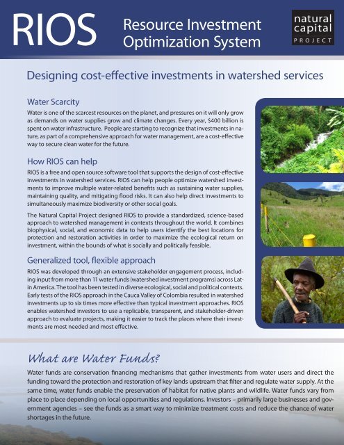 Download the Brochure - Natural Capital Project