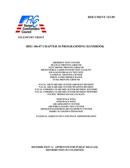 IRIG 106 Programming Handbook