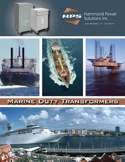 Marine Duty Transformers This brochure explains the different ...