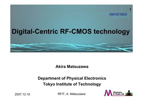 Digital-Centric RF-CMOS technology