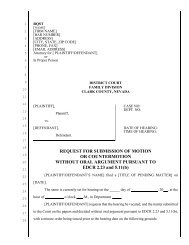 Sample Lien for Attorney Fees, Motion to ... - Willick Law Group