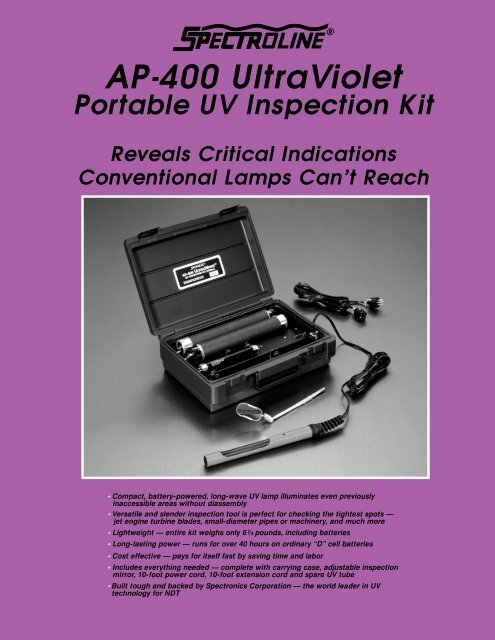 AP-400 UltraViolet - Radiatronics NDT Inc.