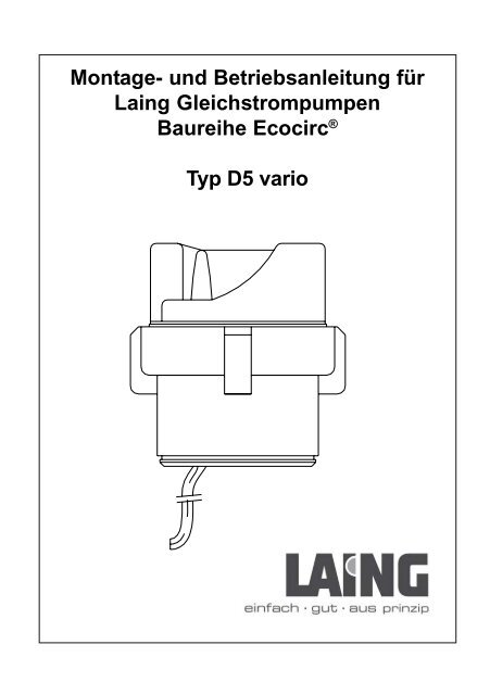 Bedienungsanleitung Laing Ecocirc vario D5.pmd - Laing GmbH