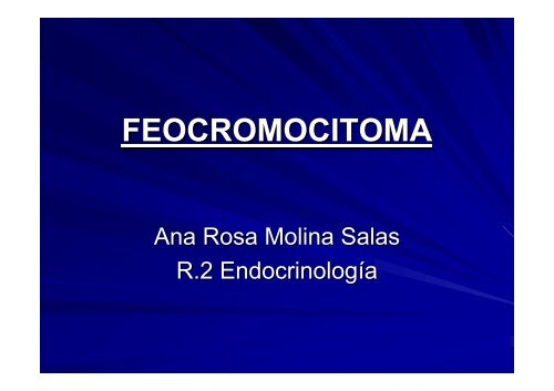 FEOCROMOCITOMA - EXTRANET - Hospital Universitario Cruces
