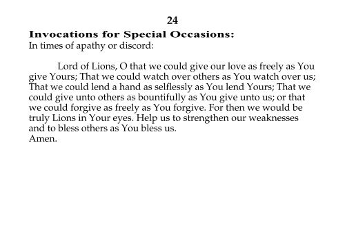 23 Invocations for Specia