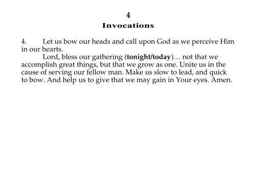 3 Invocations 3. Lord of