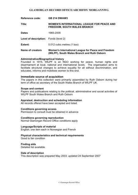 Reference code: - The National Archives