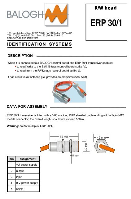 ERP 30/1 - Balogh technical center
