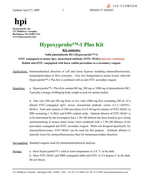 Hypoxyprobeâ„¢-1 Plus Kit