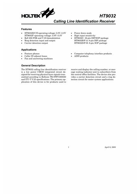 Calling Line Identification Receiver