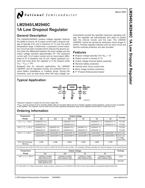 LM2940/LM2940C 1A Low Dropout Regulator - Let's Make Robots!