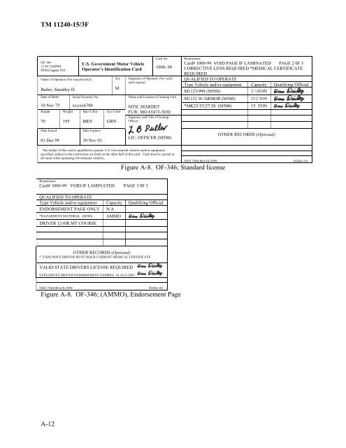 OF 346 11/85 USOPM FPM Ch