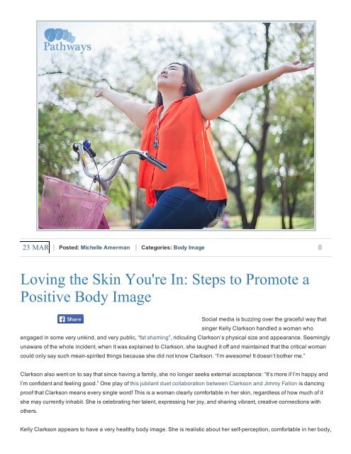 Loving the Skin You're In: Steps to Promote a Positive Body Image