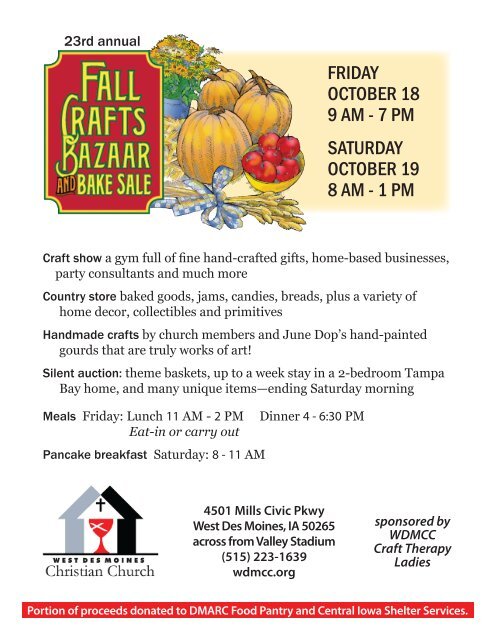 23rd annual Bazaar - West Des Moines Christian Church