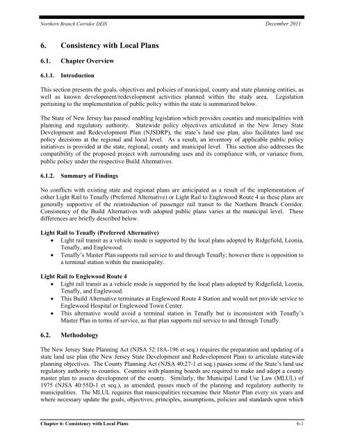 6. Consistency with Local Plans - Northern Branch Corridor Project