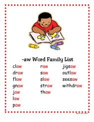 -ab Word Family List