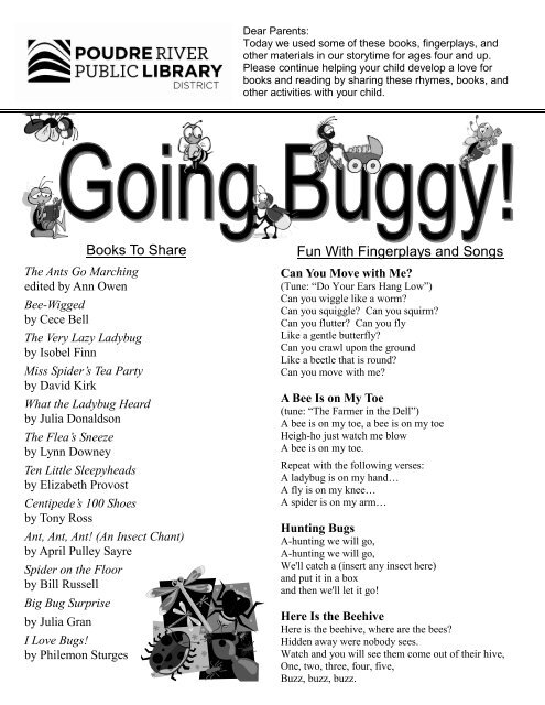 Going Buggy - PoudreLib - Poudre River Public Library