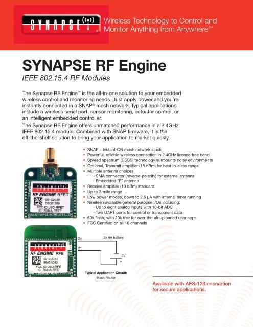 SYNAPSE RF Engine - Synapse Wireless