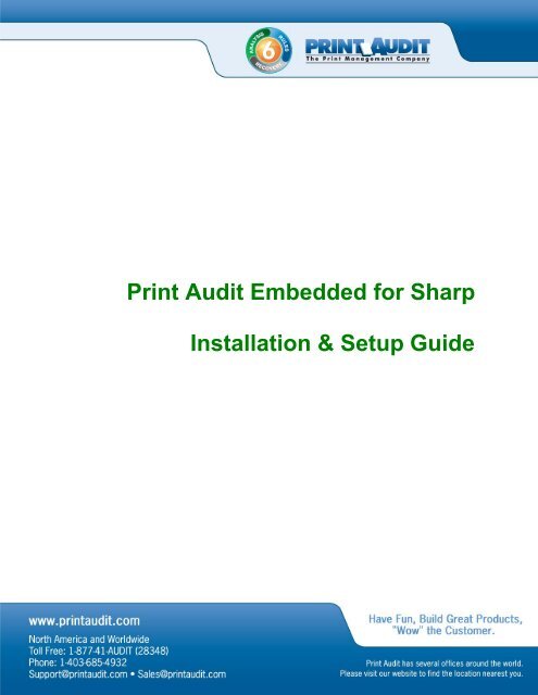 2. Installing Embedded for Sharp - Print Audit