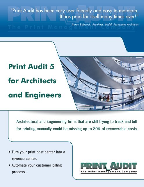 PRINT AUDIT 5 FOR ARCHITECTS AND ENGINEERS Visit our ...