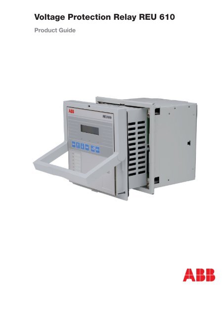 Voltage Protection Relay REU 610 - APE Distribuidor ABB