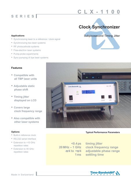 Clx-1100.pdf - Time-Bandwidth