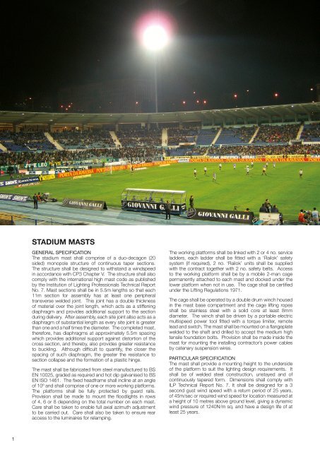 STADIUM MASTS - CU Phosco