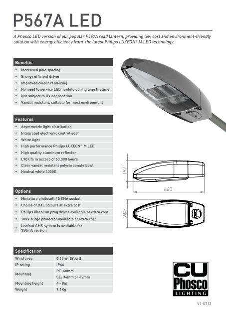 P567A LED - CU Phosco