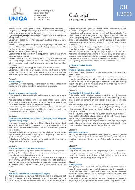 Opci uvjeti za osiguranje imovine - Kelta