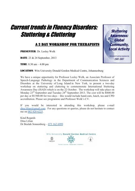 Stuttering Workshop - saslha