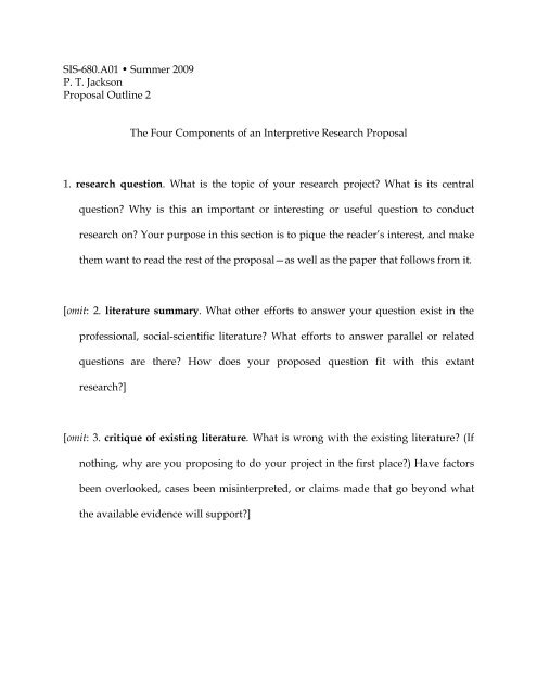 interpretive research proposal outline